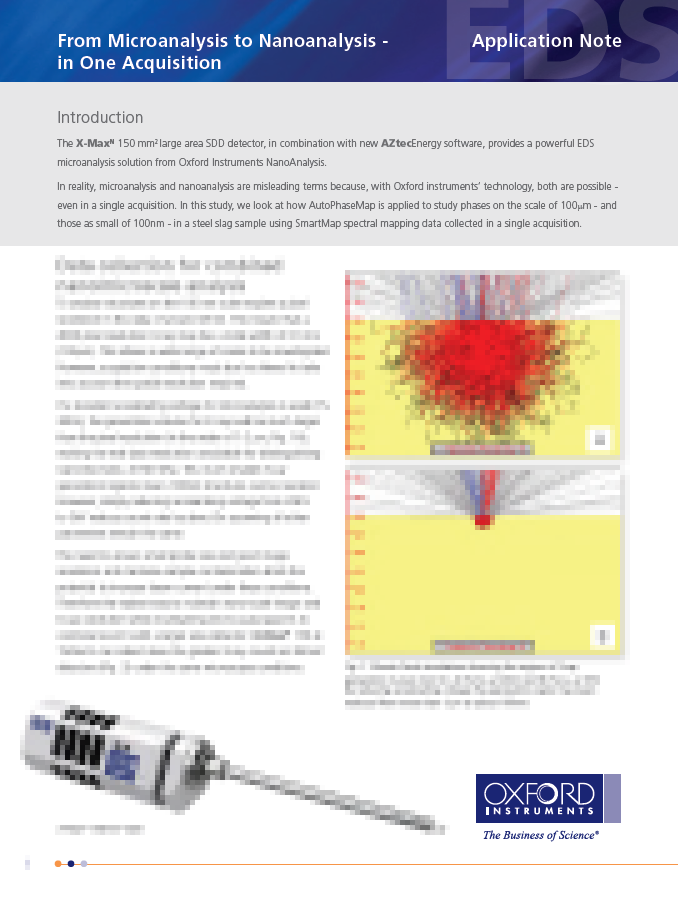 From Microanalysis to Nanoanalysis - in One Acquisition - Nanoanalysis ...