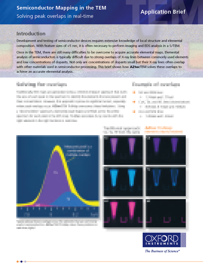 Semiconductor Mapping in the TEM - Solving peak overlaps in real-time ...