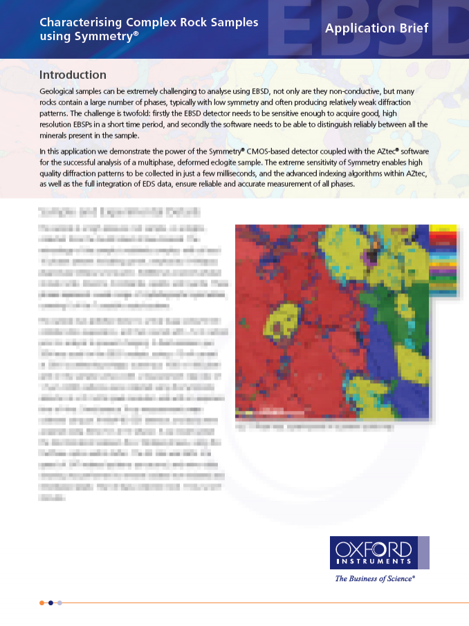 Characterising Complex Rock Samples using Symmetry - Nanoanalysis ...