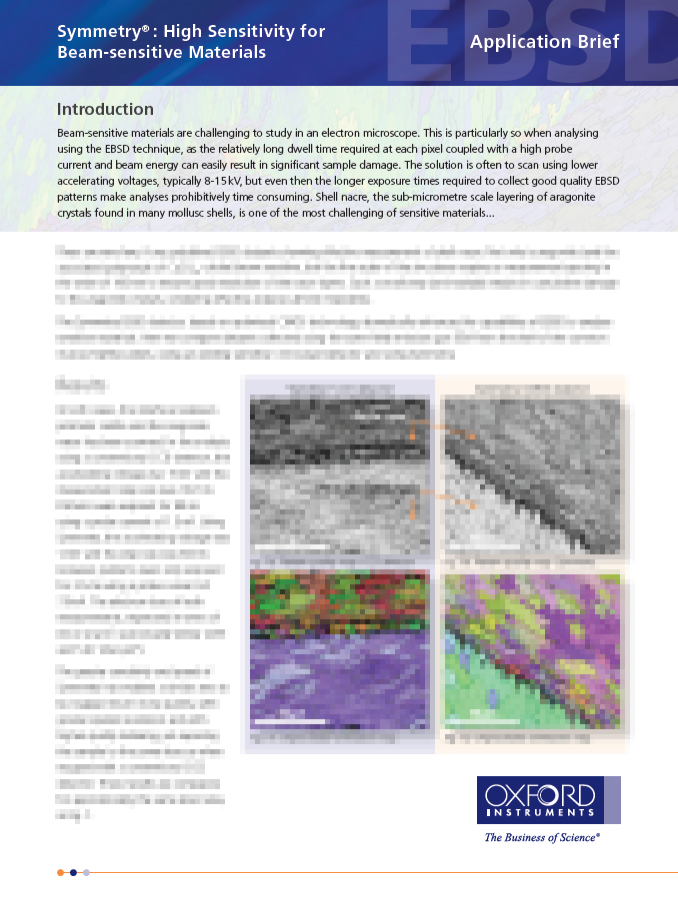 Symmetry - High Sensitivity for Beam-sensitive Materials - Nanoanalysis ...